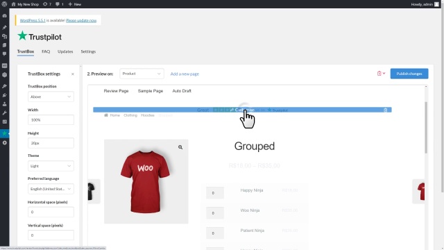 Trustpilot's WordPress integration