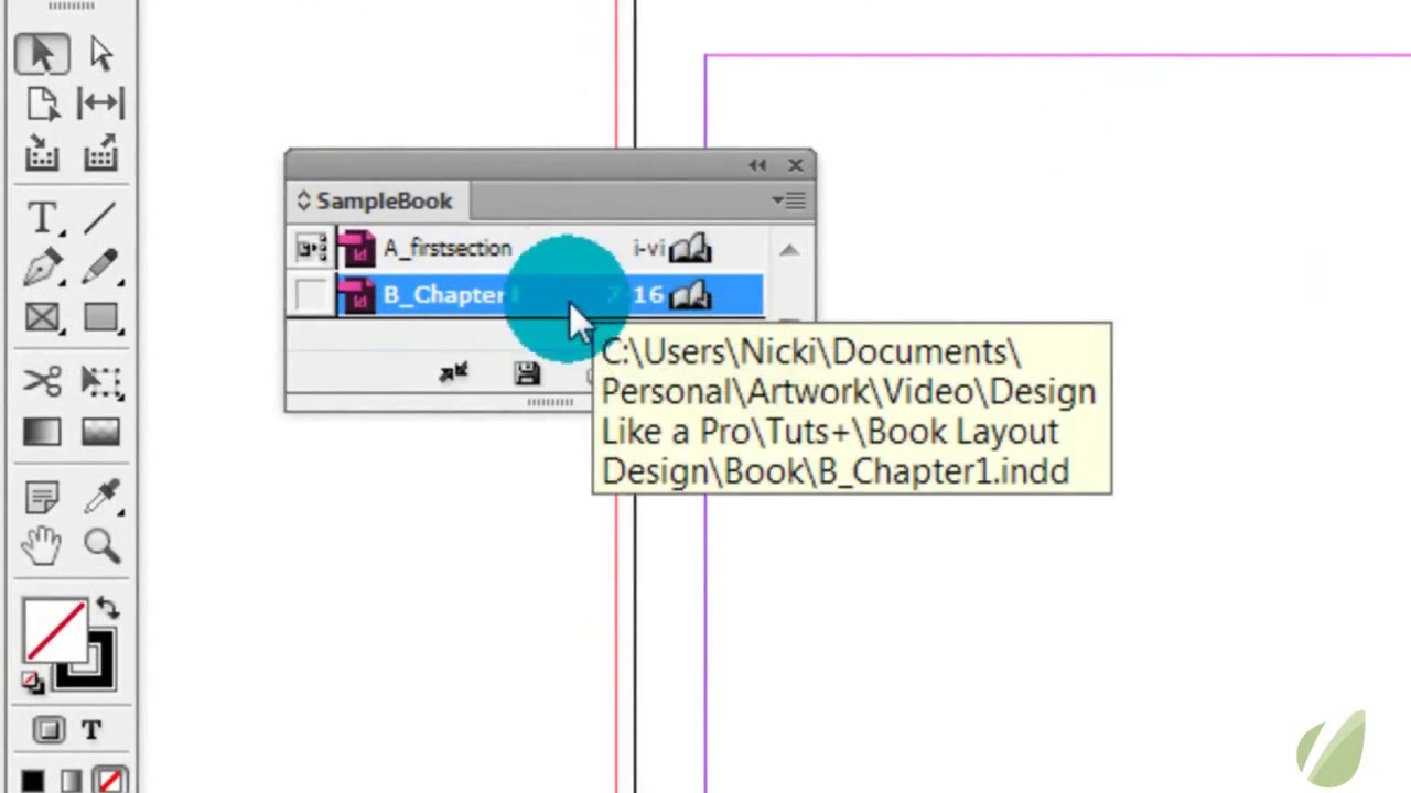 Book Layout in InDesign - Page Numbers