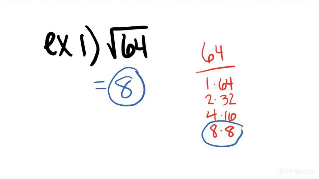 Calculating The Square Root Of A Perfect Square Algebra Study