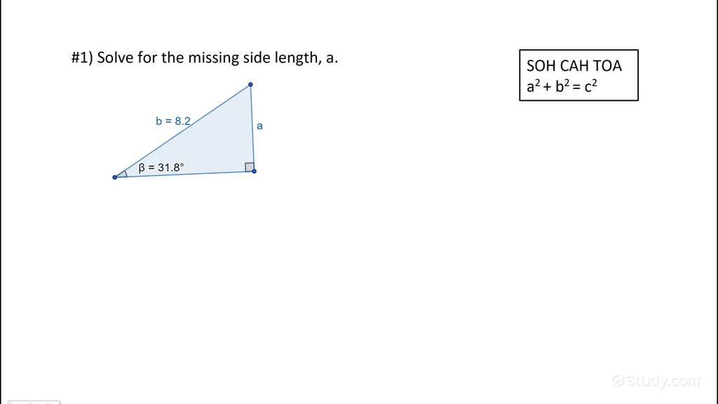 How to Solve a Right Triangle | Geometry | Study.com