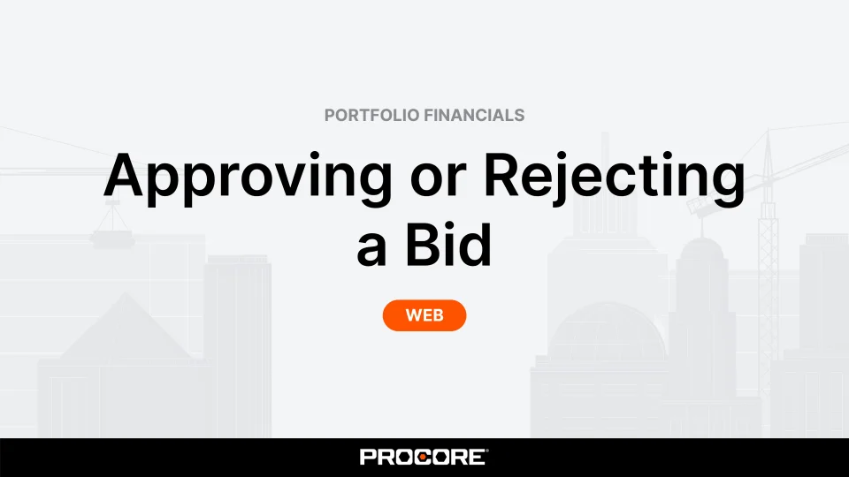 Approval Workflows - Videos (Portfolio Financials) - Procore