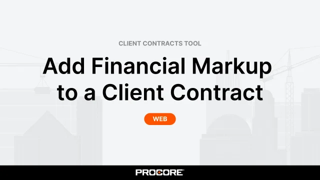 Client Contracts - Videos - Procore
