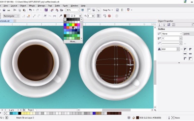 Advanced Techniques in CorelDRAW - Filling the Coffee Cup