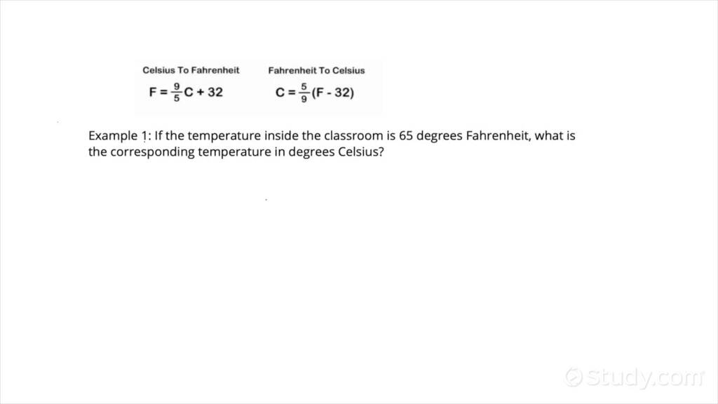 Rewriting Temperature Formula to Solve for Fahrenheit or Celsius ...