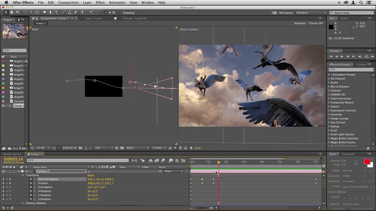 Camera Flythrough In After Effects - Modifying The Camera Path