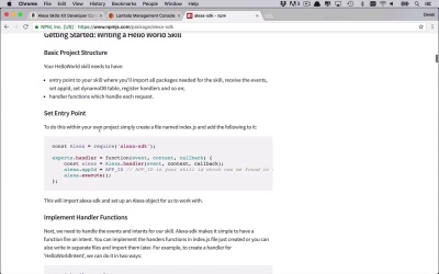 Create Your Own Alexa Skill - Creating a Node.js App for Your Lambda Function