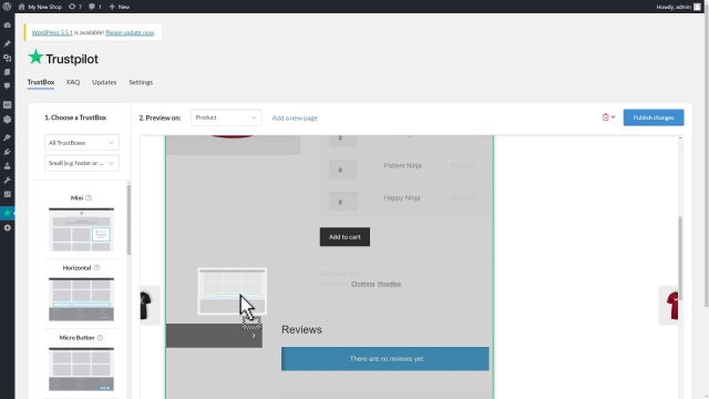Trustpilot's WordPress integration
