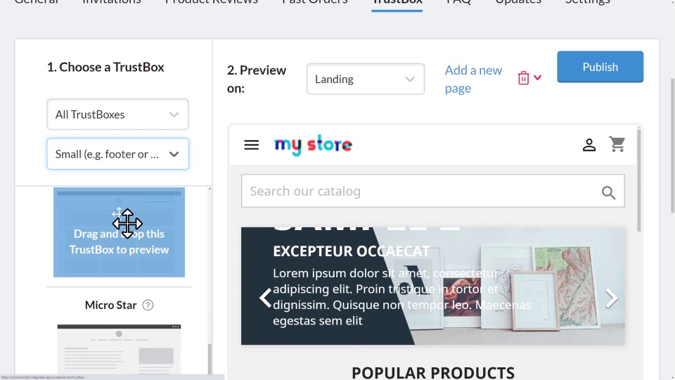 L’intégration PrestaShop de Trustpilot