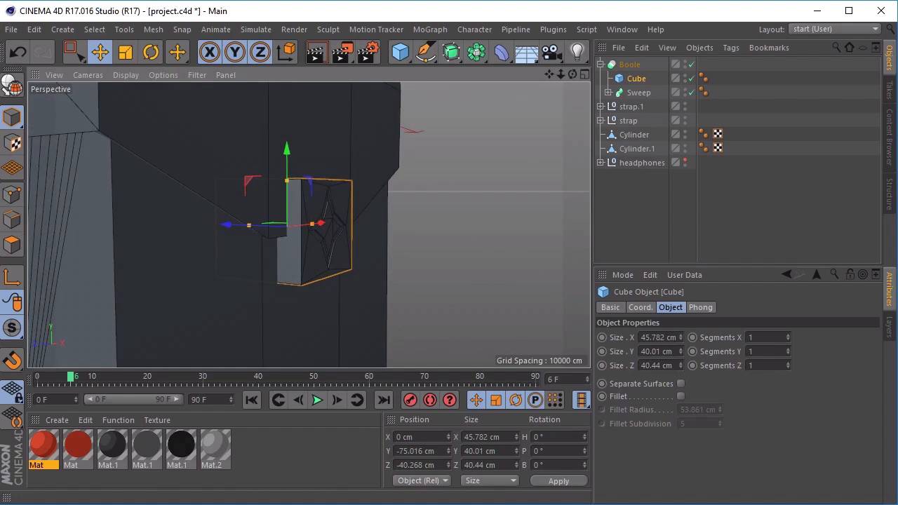 Create Turntable Animations With Cinema 4D - How to Use the Boolean Tool