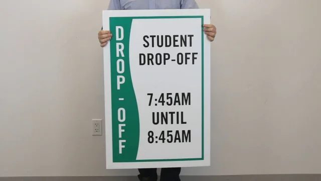 Drop Off Signs - Pick Up Signs