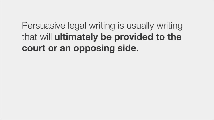 Legal Research and Writing Videos: Forms of Legal Writing - Quimbee