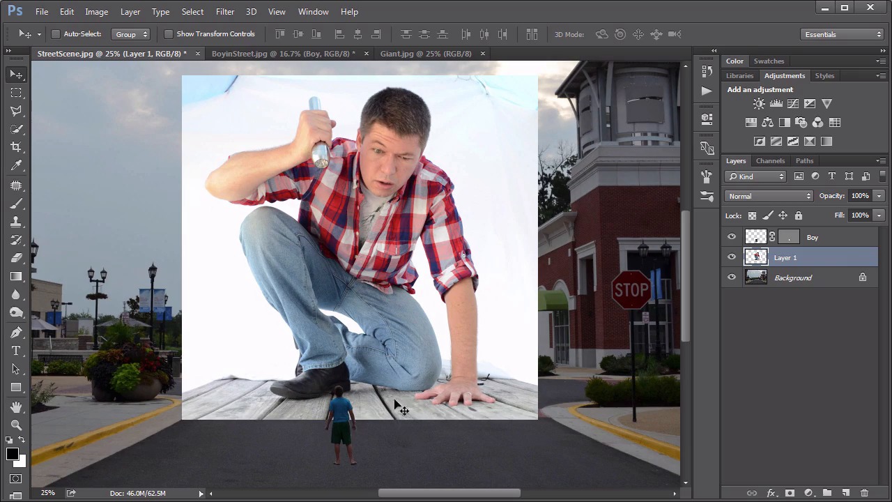 Using Light and Shadow in Photo Manipulation - Building the Basic Scene