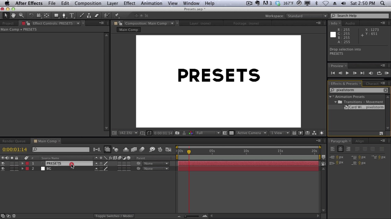 30 Days to Learn Adobe After Effects - Presets