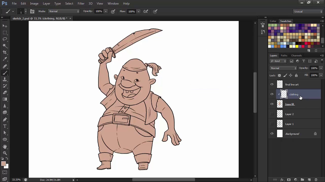 Illustrating Personality in Character Design - Base Colors