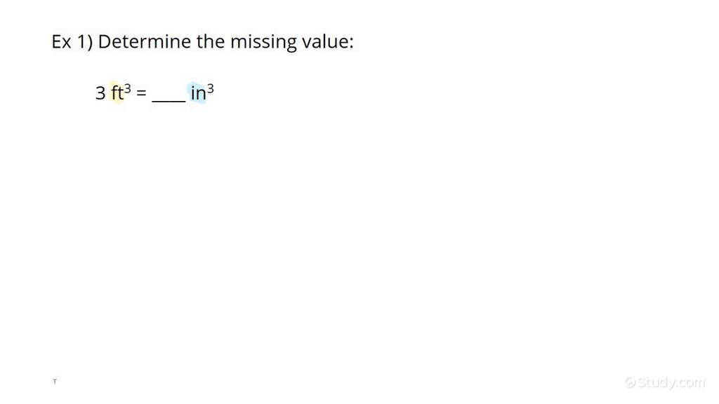 How to Convert Cubic Units of Measure | Geometry | Study.com