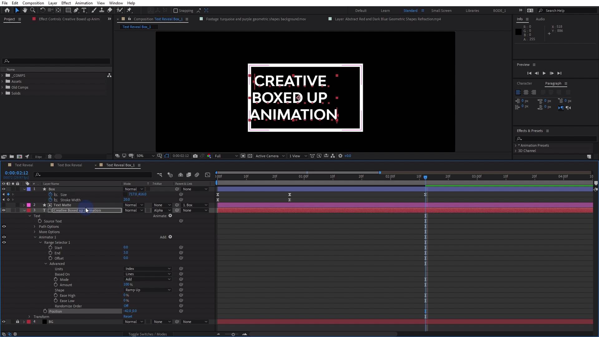 How To Animate In After Effects Bounding Box Reveal