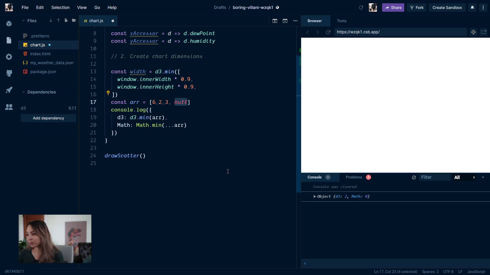 Step 2: Create chart dimensions - Fullstack D3 Masterclass | newline