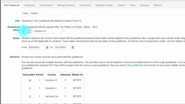 Gradebook Video - Edit Gradebook Configuration : Aeries Software