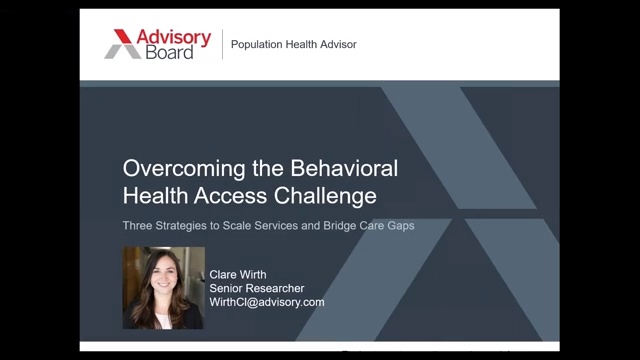 The Advisory Board: Strategies for Solving Mental Health Access ...