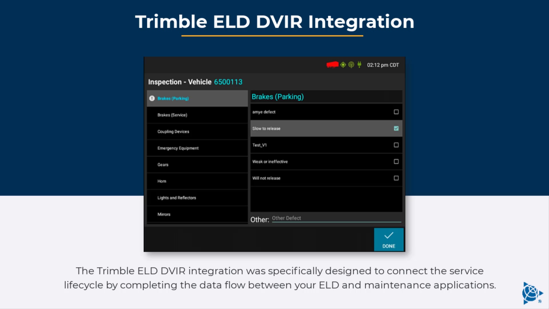 FMS - Trimble ELD DVIR Integration Overview
