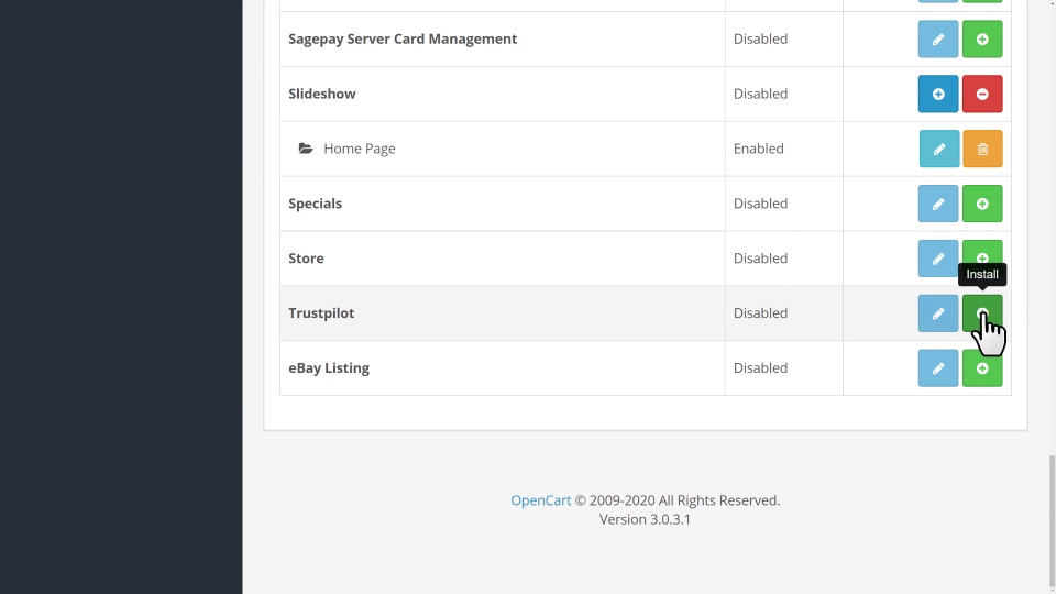 Trustpilot's OpenCart 3.0 integration