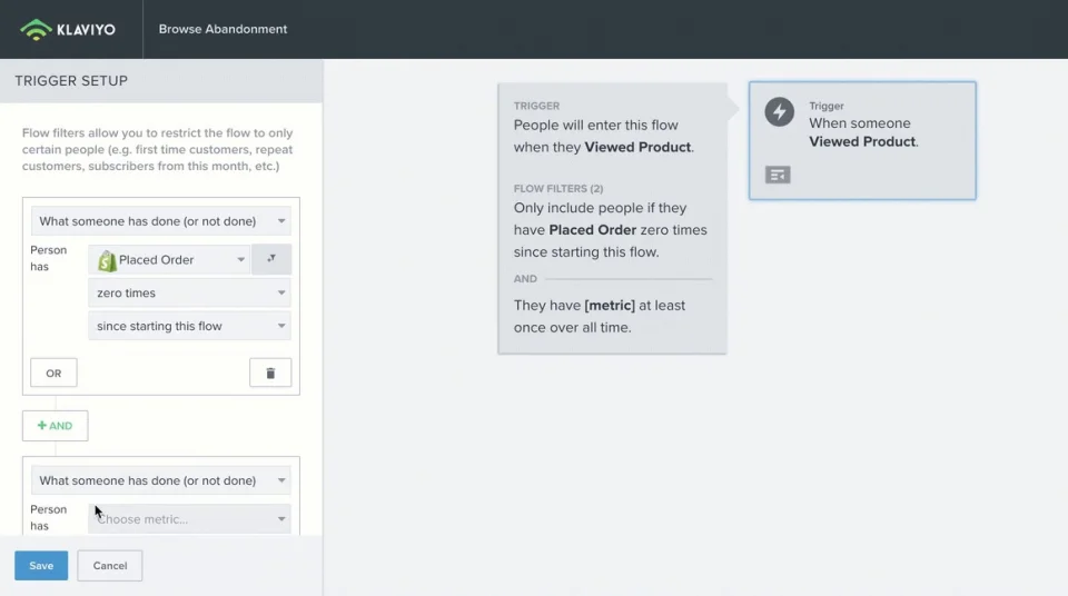How to create a browse abandonment flow | Klaviyo Help Center