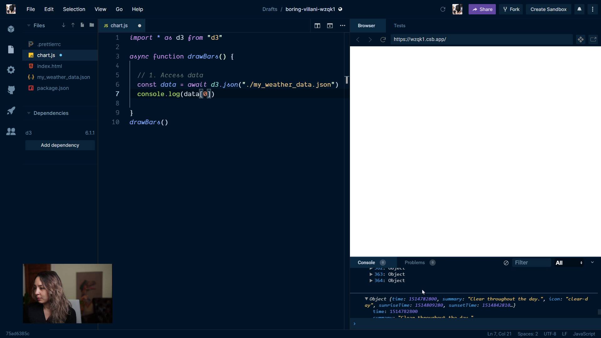 Access data - Fullstack D3 Masterclass - 3.2 | newline