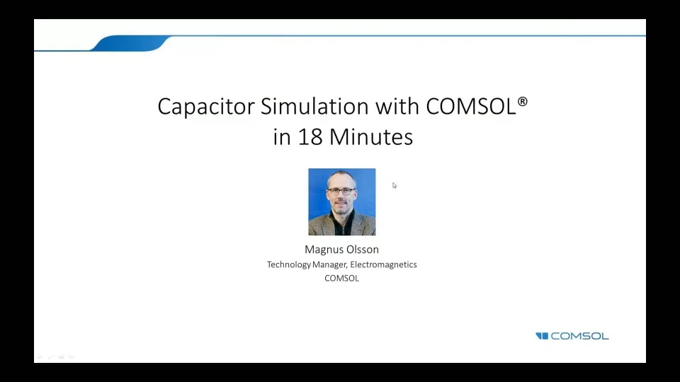 Introduction to Simulating Capacitors with COMSOL Multiphysics®