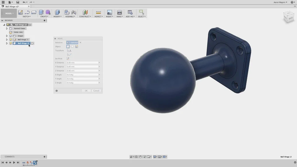 Fusion 360 Help | Mechanical assemblies fundamentals | Quick tip - Join then build | Autodesk