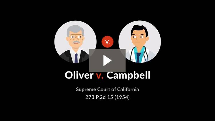 Oliver v. Campbell, 273 P.2d 15 (1954): Case Brief Summary - Quimbee