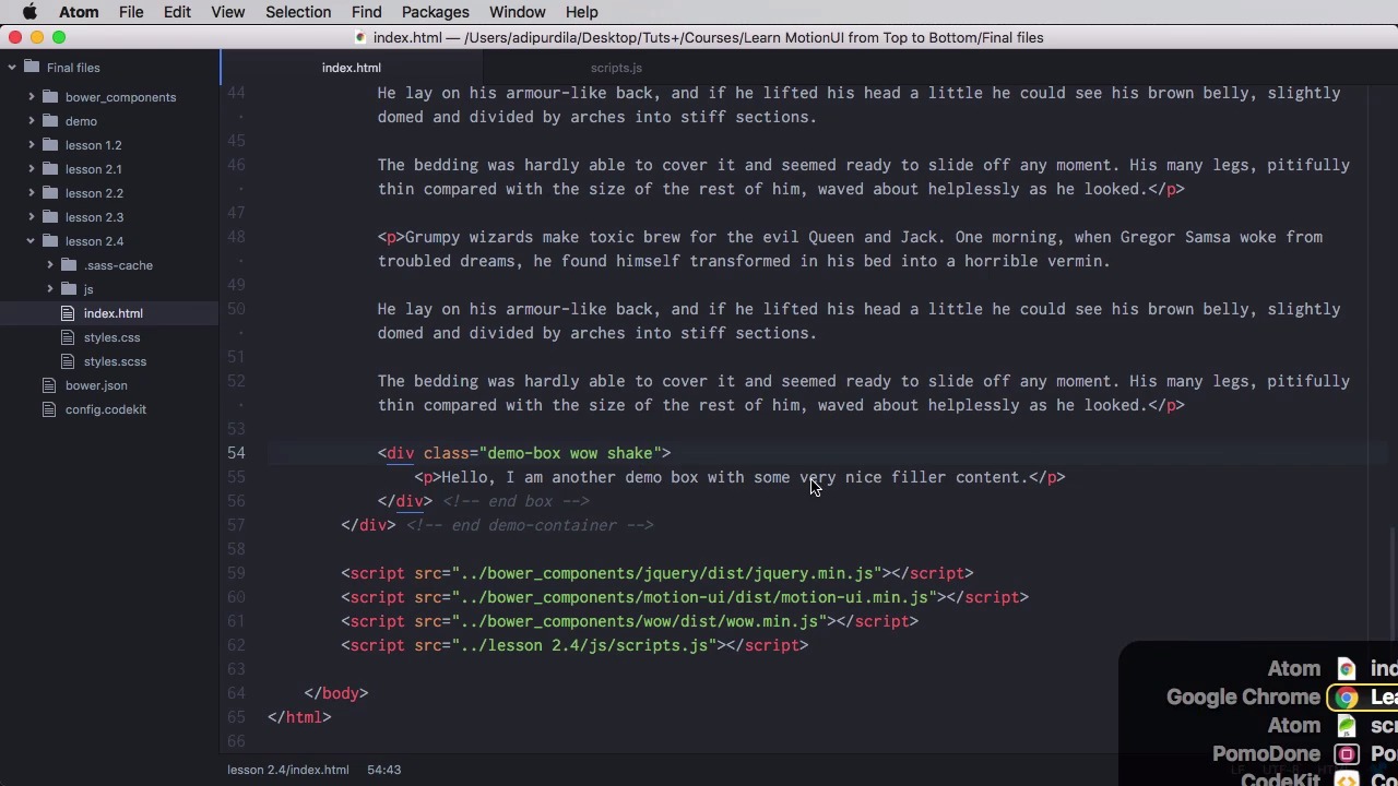 Learn Motion UI From Top to Bottom - Integrating WOW.js