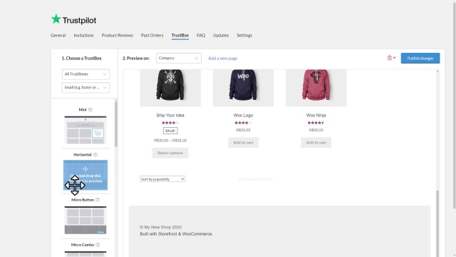 Trustpilot's WooCommerce integration