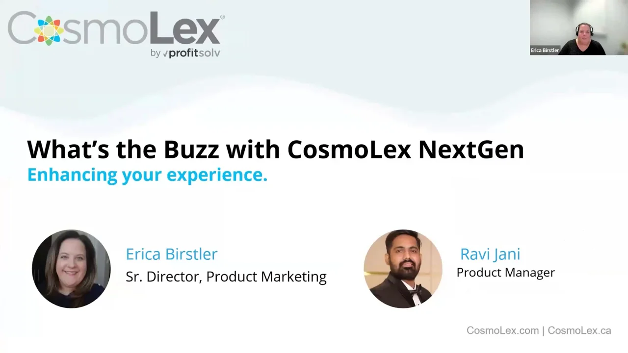 Webinar Thank You - What’s the Buzz with CosmoLex NextGen