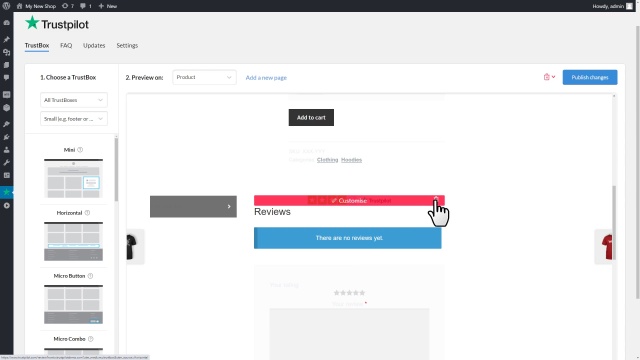 Trustpilot's WordPress integration