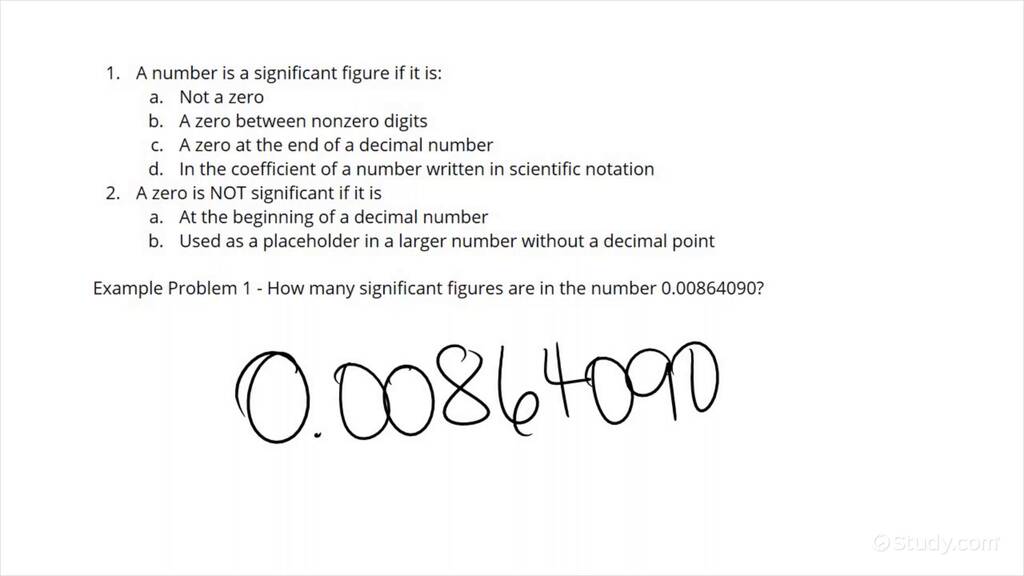 How to Count Significant Digits | Chemistry | Study.com