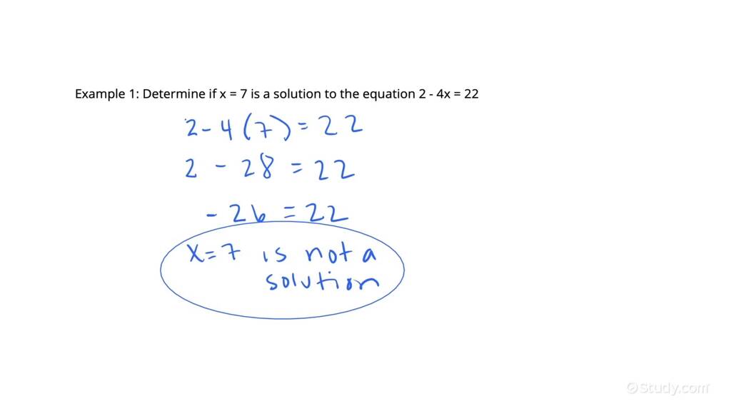 Identifying Solutions to a Linear Equation in 1 Variable with 2-Step ...