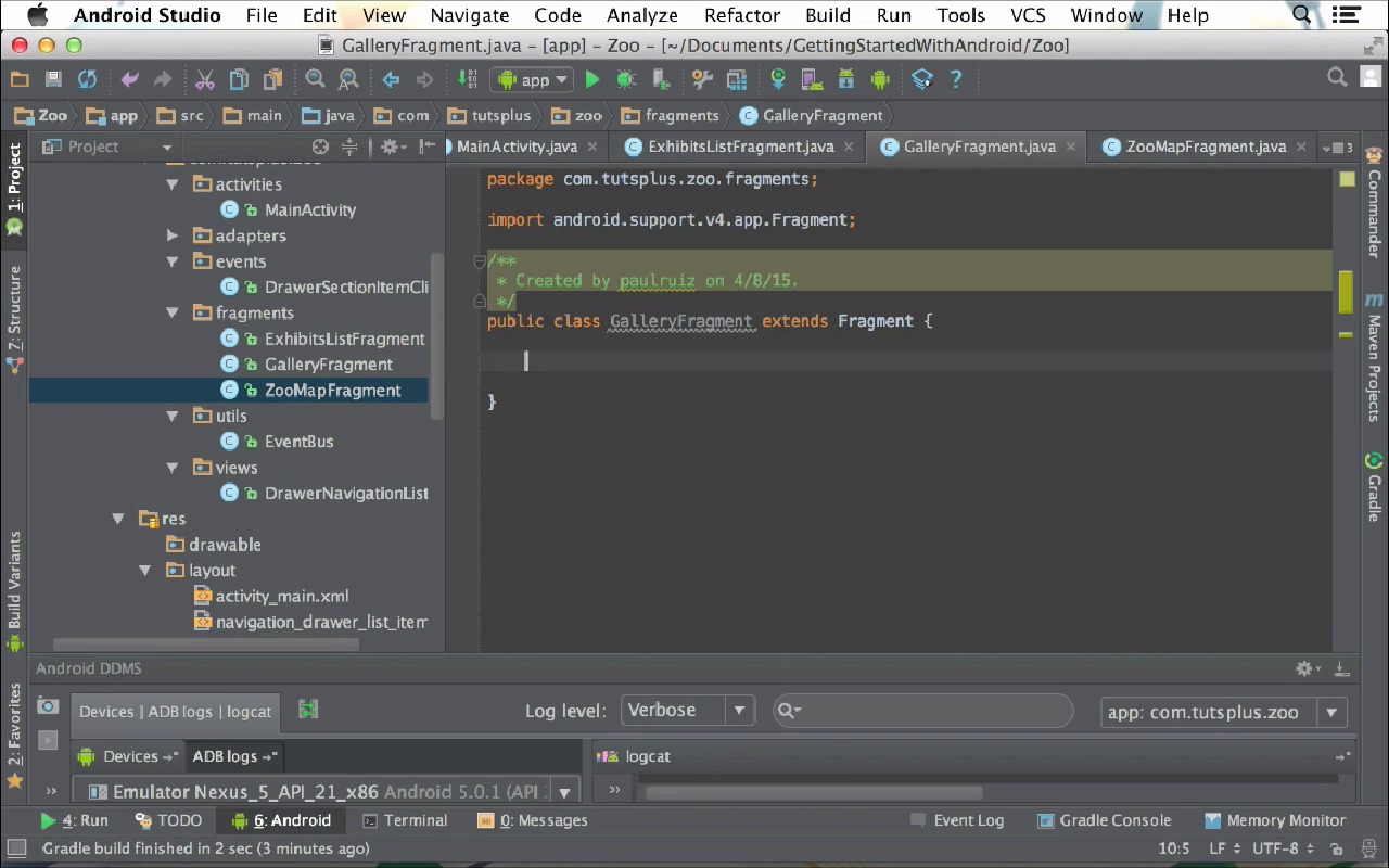Getting Started With Android - Implementing the Otto Event Bus