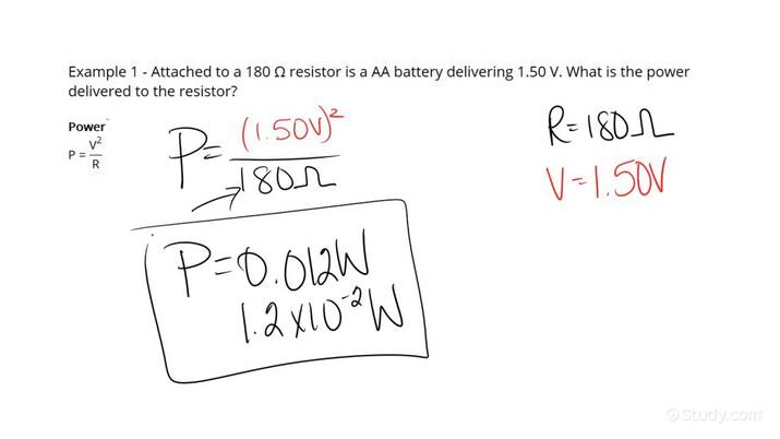 How to Calculate the Power Delivered to a Resistor Using Resistance ...