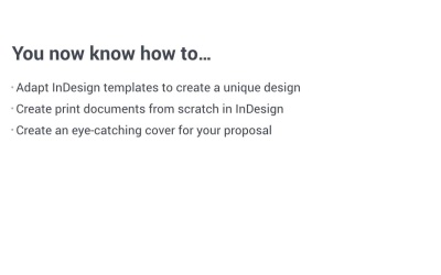 How to Design a Project Proposal in Adobe InDesign - Conclusion