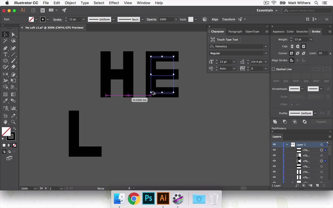 Creative Typography - 'He Left'