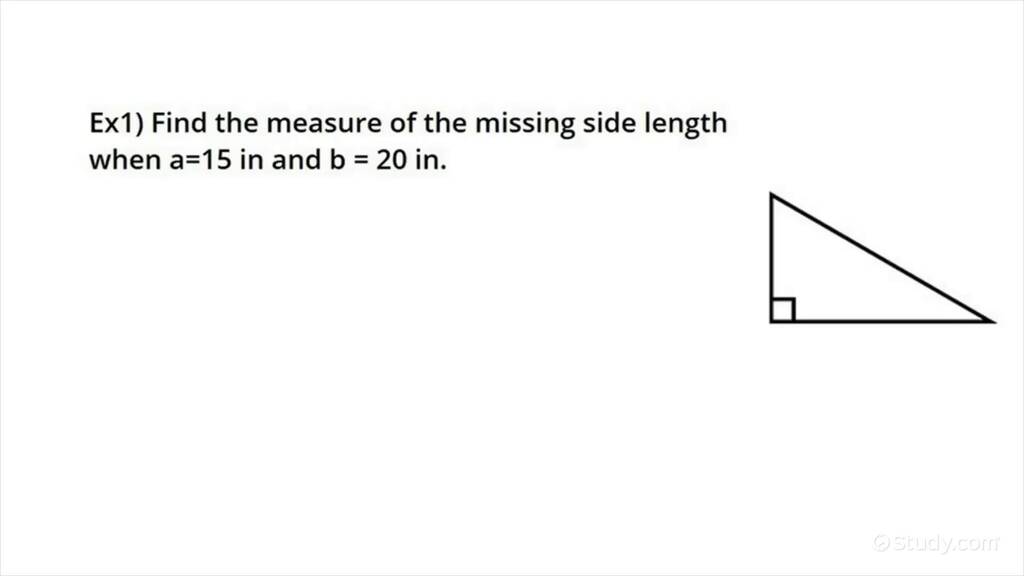 How to Use the Pythagorean Theorem | Algebra | Study.com