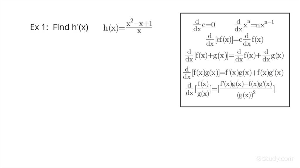 Analytically Representing the Derivative of a Function | Calculus ...