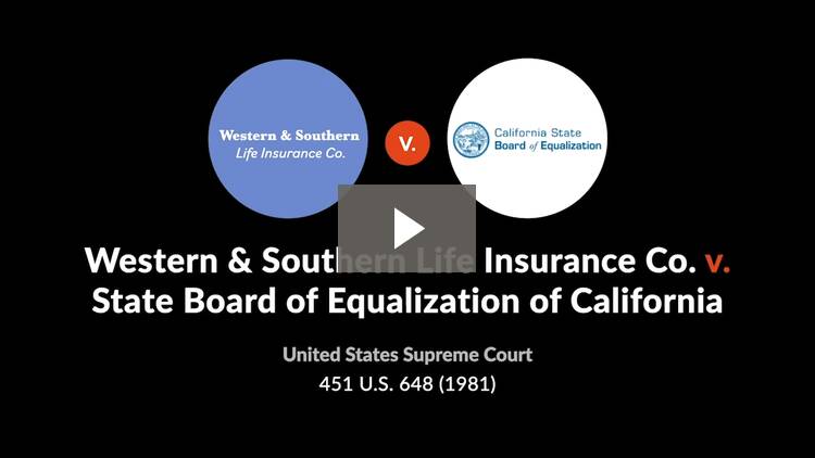 Western & Southern Life Insurance Co. v. State Board of Equalization of ...