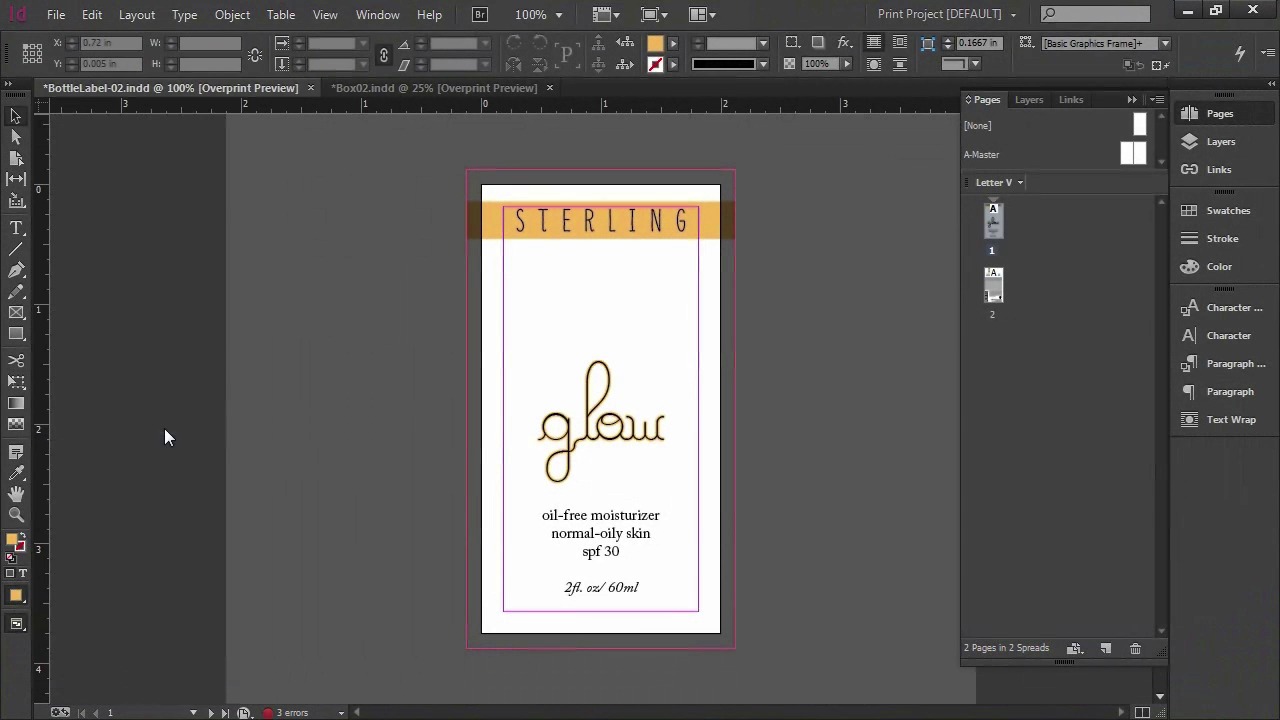 Introduction to Package Design - Export Bottle Design