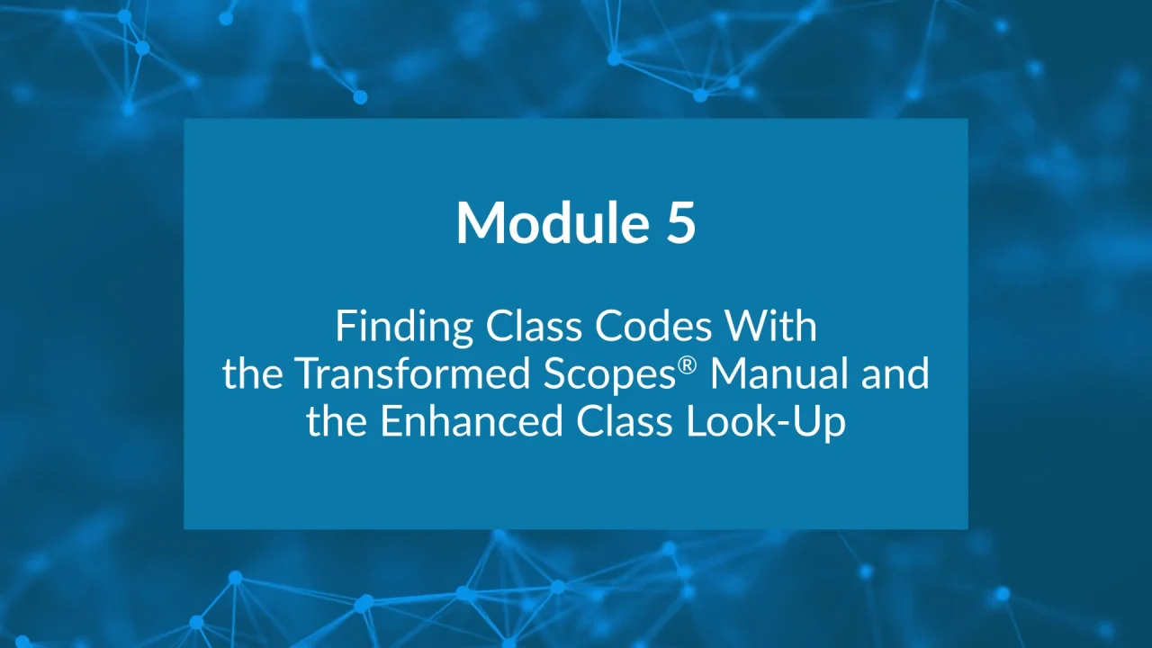 Atlas Module 5: Finding Class Codes With the Transformed Scopes® Manual ...