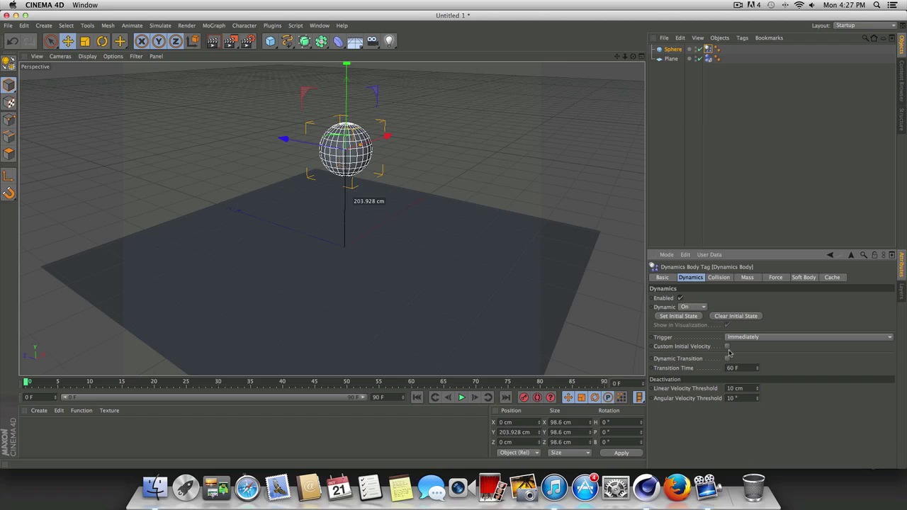 Introduction to Cinema 4D - Dynamic Settings