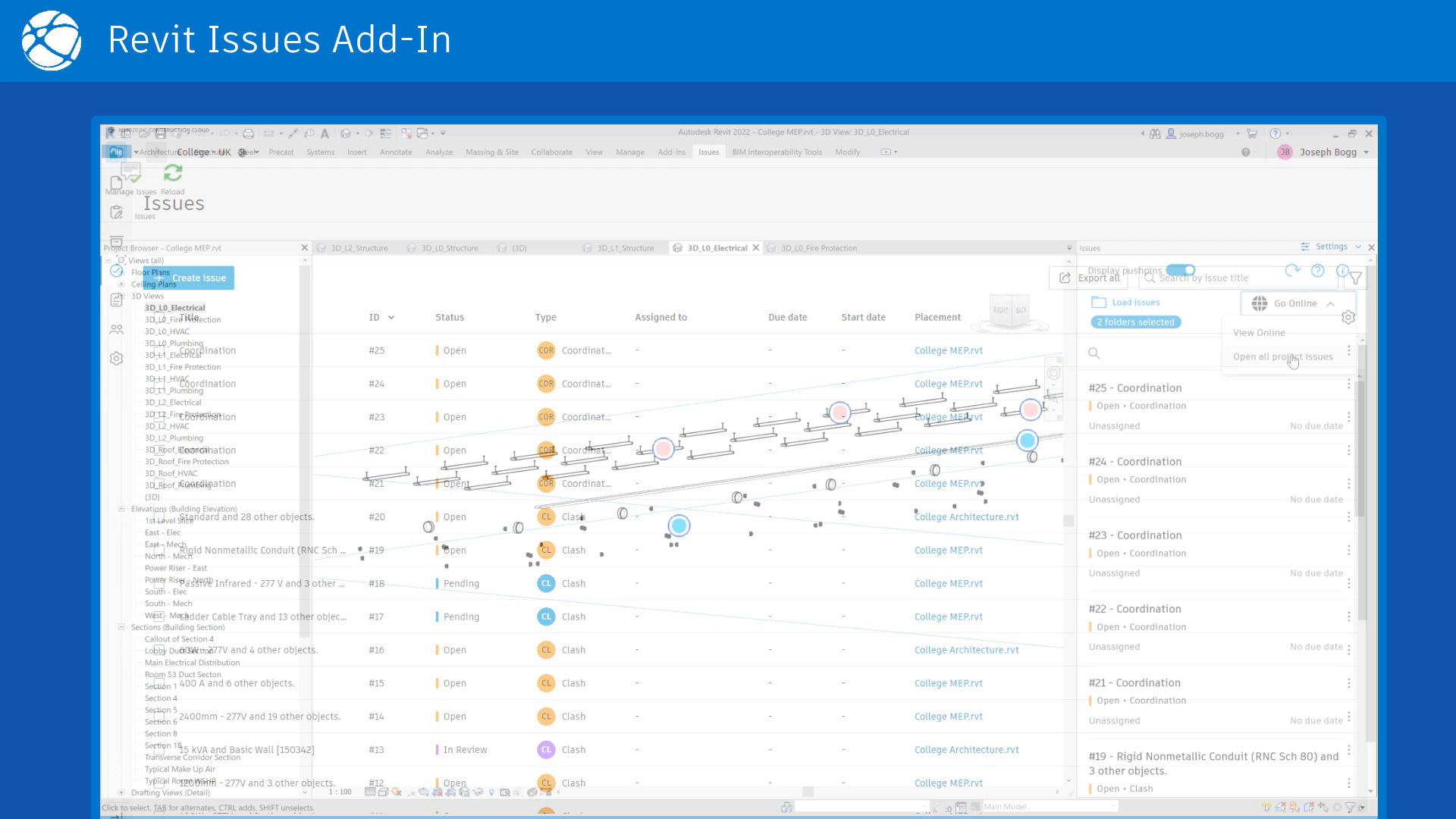 Go Online | Revit Issues Add-In