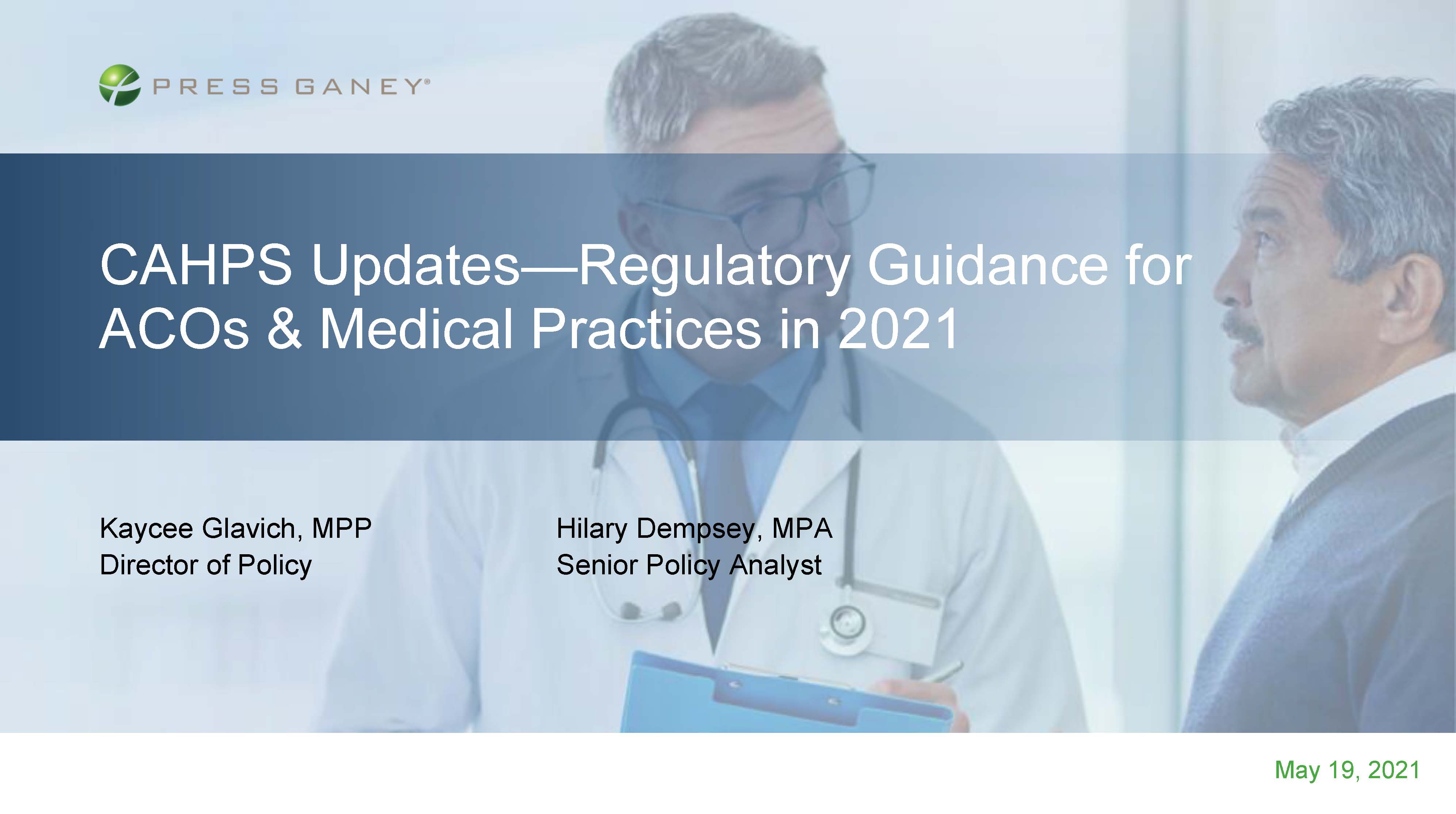 CAHPS Updates—Regulatory Guidance for ACOs & Medical Practices in 2021