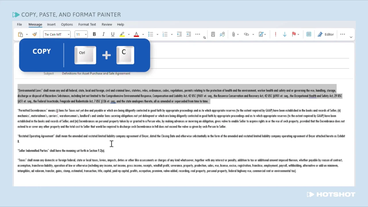 Copy, Paste, and Format Painter - Microsoft Word for Lawyers