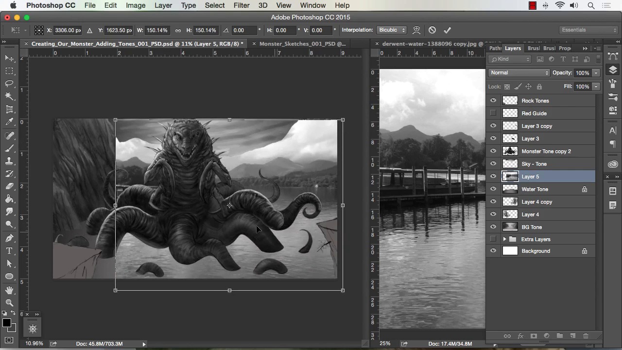 How to Create Monster Art in Adobe Photoshop - Adding in Detail and ...